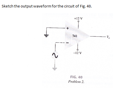 Solved Sketch the output waveform for the circuit of Fig. | Chegg.com